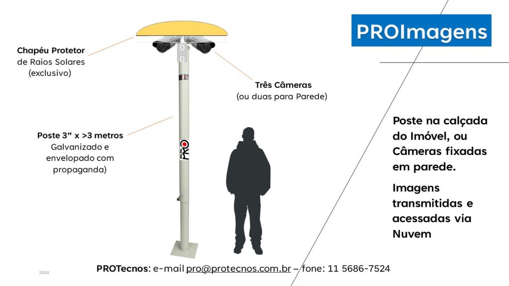 Postes com Câmeras (Segurança Colaborativa) - PROTecnos